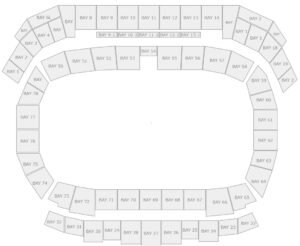 GIO Stadium Canberra Seating Plan with Seat Numbers and Rows