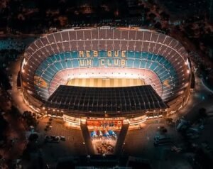 Camp Nou Seating Plan with Seat Numbers and Rows