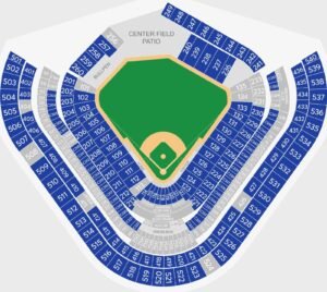 Angel Stadium Seating Chart with Seat Numbers and Rows