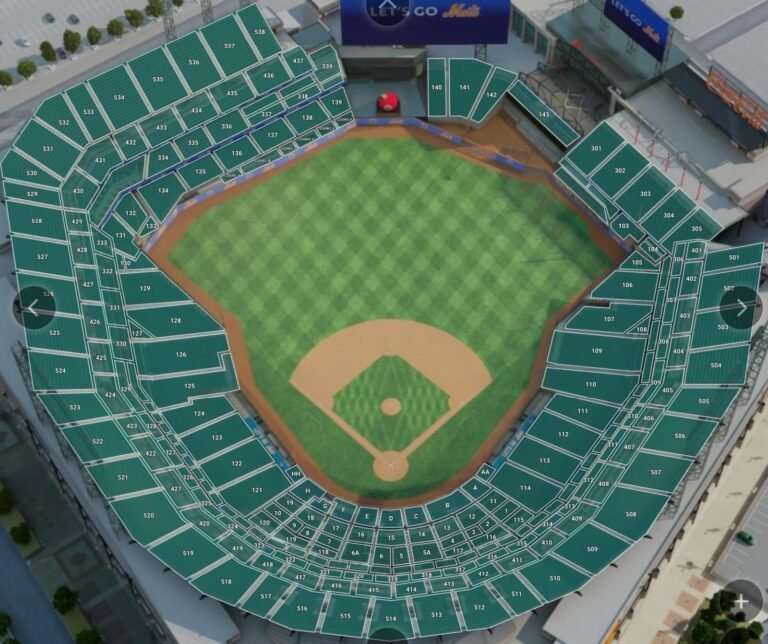 Citi Field Seating Chart with seat number and rows