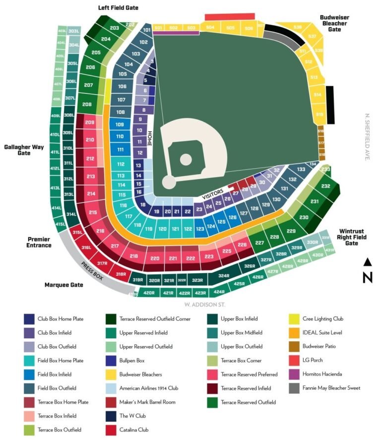 Citi Field Seating Chart with seat number and rows