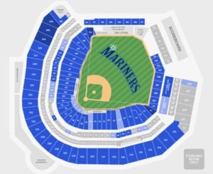 T-Mobile Park Seating Chart with Seat Numbers and Rows