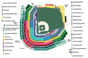 Wrigley Field Seating Chart with Seat Number and Row